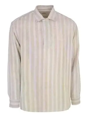 ALESSANDRO GHERARDI Striped Polo Shirt - Neutrals