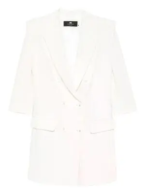 Elisabetta Franchi Double-breasted Blazer Mini Dress - Neutrals