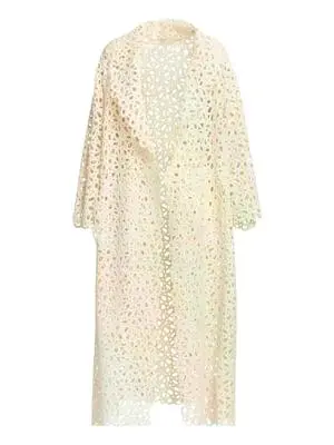 Elie Saab Macramé Coat - Neutrals