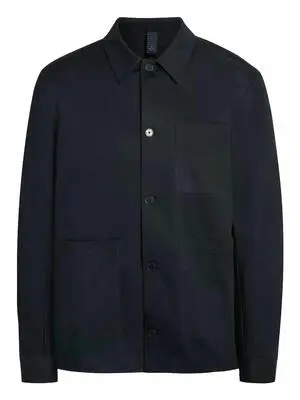 LESTRANGE Patch-pocket Button-up Overshirt - Blue