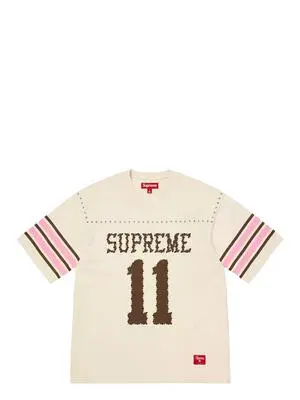 Supreme Studded Striped-sleeve T-shirt - Neutrals