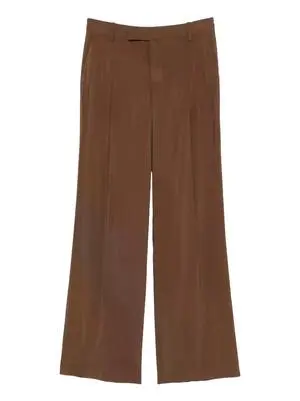 Federica Tosi Pleated Wide-leg Trousers - Brown