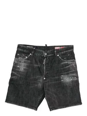 Dsquared2 Distressed Denim Shorts - Black