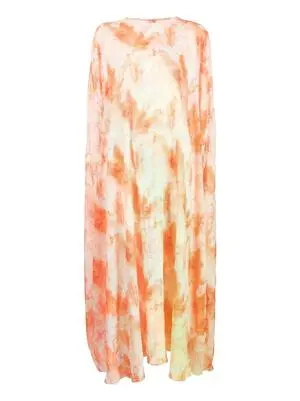 BAMBAH Round Neck Kaftan - Orange