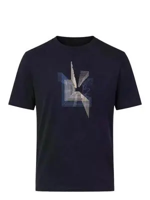 Pal Zileri Geometric-graphic T-shirt - Blue