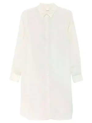 Aspesi Long-sleeve Shirt Dress - Neutrals