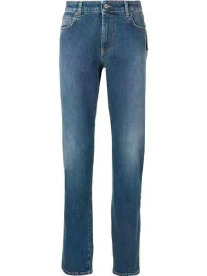 Moschino Mid-rise Straight-leg Jeans - Blue