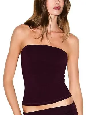 SKIMS Skims Jersey Tube Top Currant