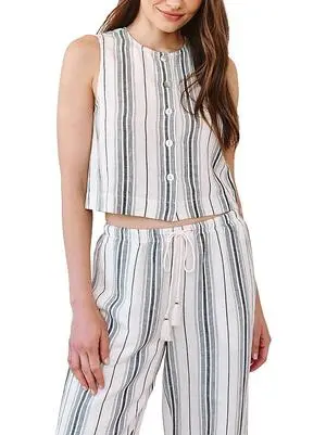 Bella Dahl Sleeveless Button Front Top - Boardwalk