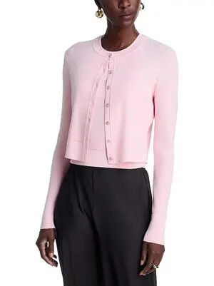 TOCCIN Zoe Cropped Cardigan Sweater - Peonies