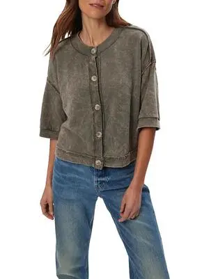 Michael Stars Marlow Wide Sleeve Cardigan Sweater - Caper