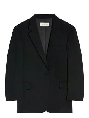 Dries Van Noten Oversized Crêpe Blazer - Black