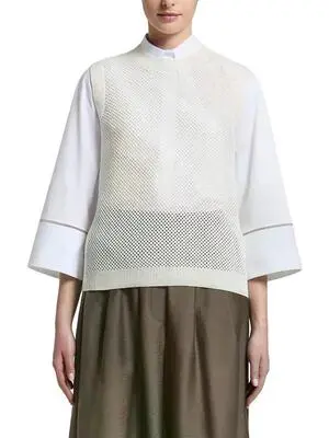 Peserico Open-knit Sleeveless Vest - Neutrals