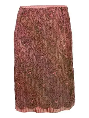 KENZO Kenzo 1990 Floral-Lace Skirt