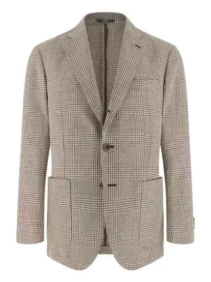 Boggi Milano Checked Blazer - Neutrals