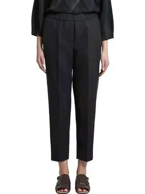 Peserico Side-stripe Pressed-crease Trousers - Blue