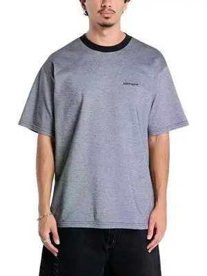 Carhartt Work In Progress Logo-embroidered Marl T-shirt - Grey