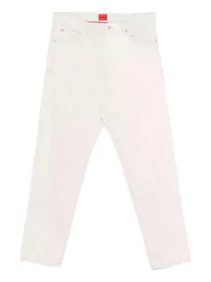 BOSS Logo-patch Straight Leg Jeans - Neutrals