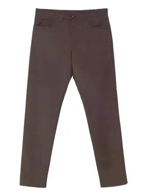 Canali Button-Fastening Trousers Brown
