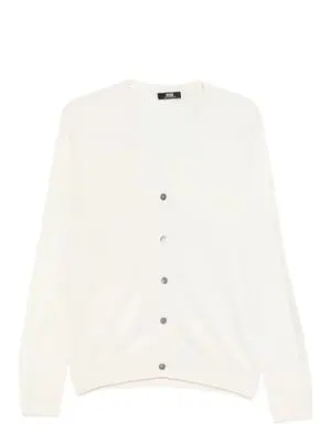 Alpha Studio Button V-neck Cardigan - Neutrals