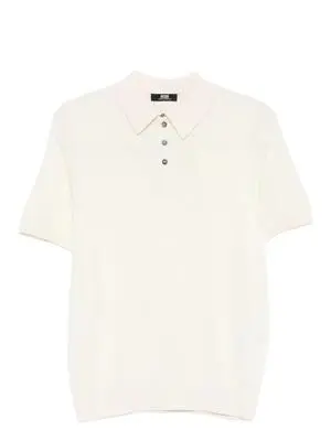 Alpha Studio Buttoned Polo Shirt - Neutrals