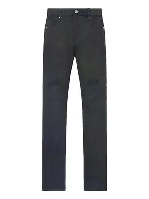 RtA Bryant Embroidered Straight Leg Jeans - Grey