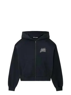 Palm Angels Graphic Zipped Hoody - Grey