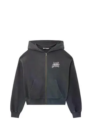 Palm Angels Graphic Zipped Hoody - Grey