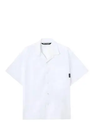 Palm Angels Logo Bowling Shirt - White