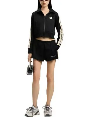 Palm Angels Tree Logo Zip-up Sweatshirt - Black
