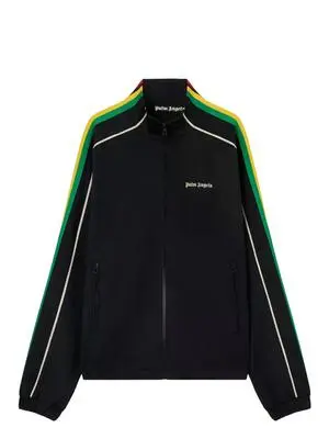 Palm Angels Logo Striped Track Jacket - Black