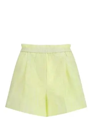 FORTE_FORTE Les Fleurs Embroidered Shorts - Yellow