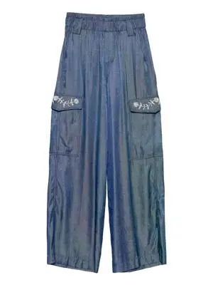 Liu Jo Pocket Belt-loop Trousers - Blue