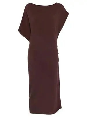 Alpha Studio Boat-neck Midi Dress - Brown