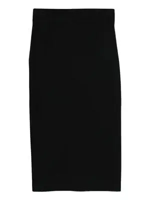 Alpha Studio Midi Skirt With Elastic Waistband - Black