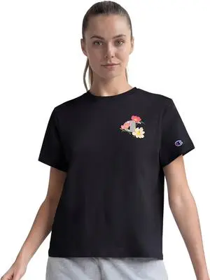 Champion Floral Mesh Graphic T-shirt - Black