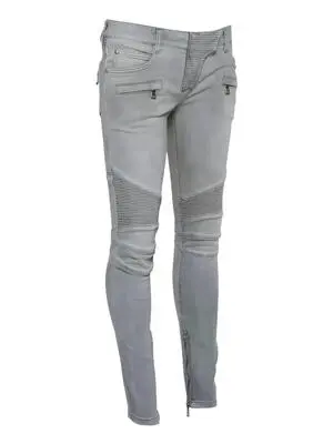 Balmain Panelled-Design Jeans Grey