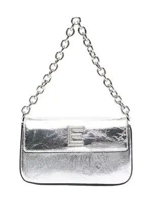 ERMANNO FIRENZE Chain Initial Shoulder Bag - Silver