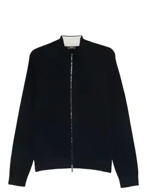 Peserico Zip Ribbed Knitwear - Black
