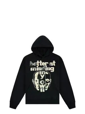 HONOR THE GIFT Graphic Print Hoodie - Black