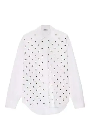 MSGM Stud-embellished Shirt - White