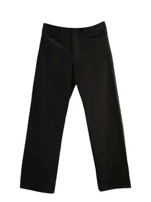 OMAR AFRIDI Velvet Panelled Trousers - Brown