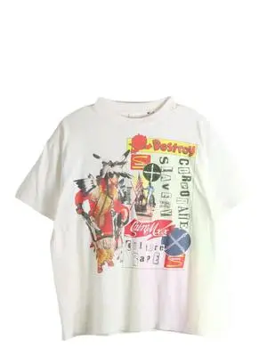 SAINT MXXXXXX Graphic-print T-shirt - Neutrals