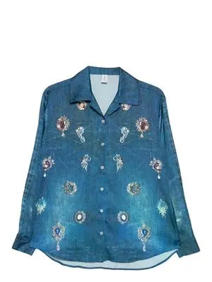 Liu Jo Buttoned Long-sleeve Shirt - Blue