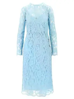 Buy Dolce & Gabbana Floral-lace High-neck Dress - Blue At 37% Off |  Editorialist