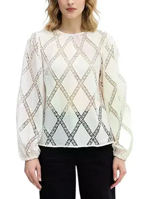 Sisley Lace-detailed Blouse - White
