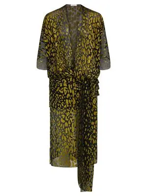 FERRAGAMO Silk And Viscose Dress - Brown