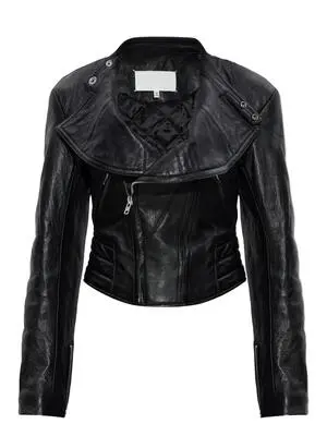 MAISON MARGIELA Leather Jacket - Black