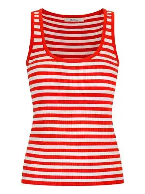 Max Mara Striped Tank Top - Red