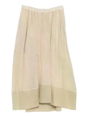 GENTRYPORTOFINO Elasticated-waist Midi Skirt - Neutrals